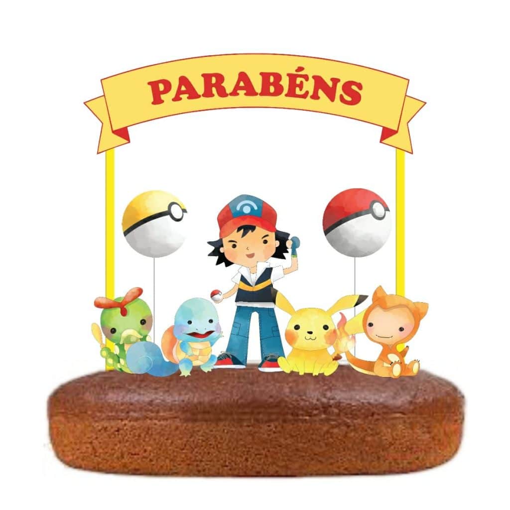 KIT TOPO DE BOLO POKÉMON – Pateo das Festas